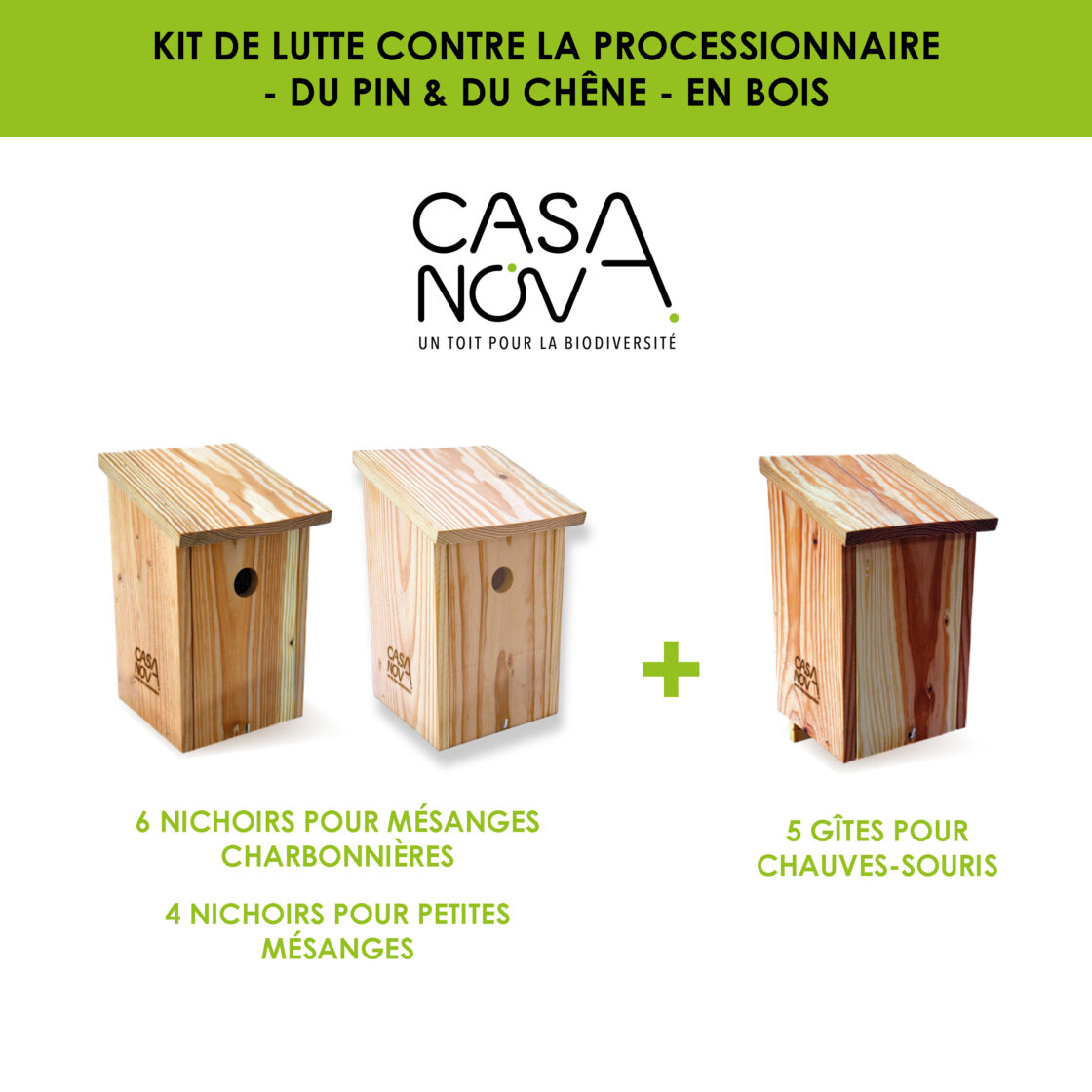 kit contre processionnaire du pin en bois - NOVA-FLORE